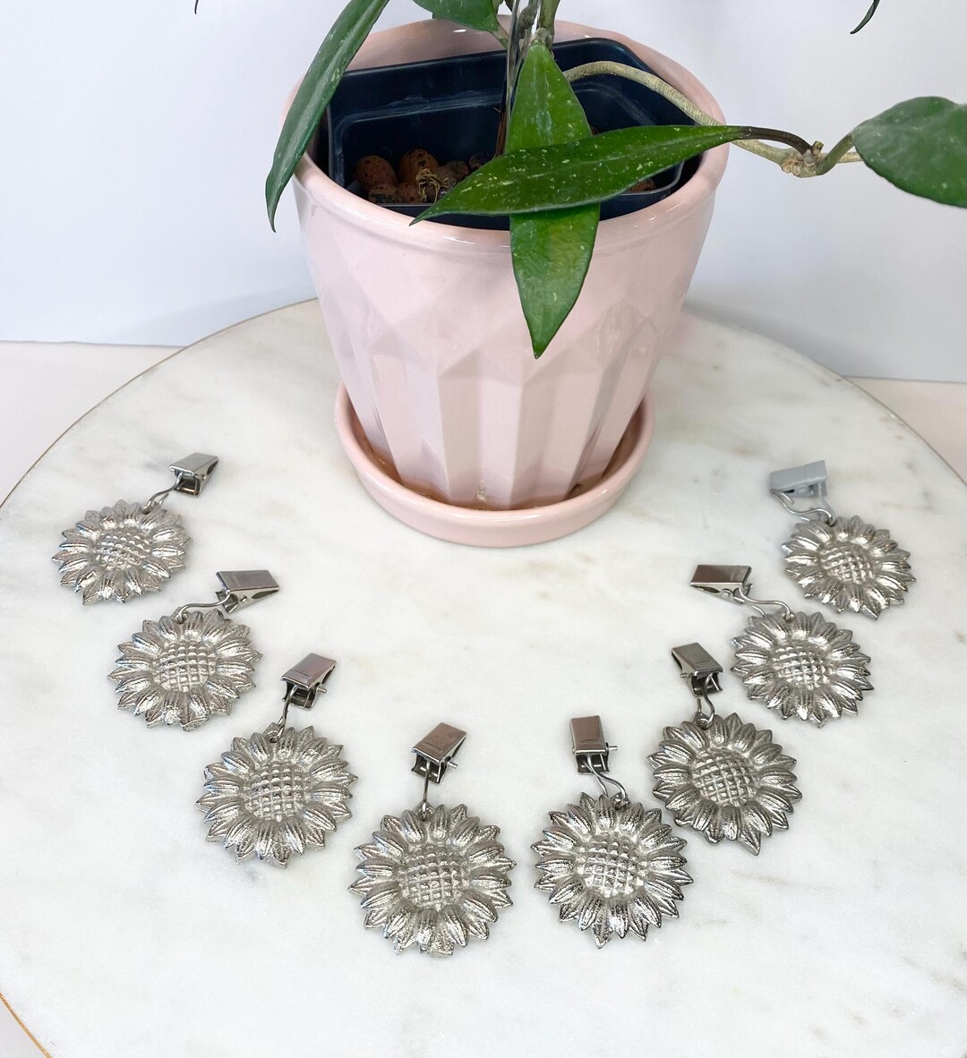 8 Pcs Stainless Steel Flower Tablecloth Weights Clip Picnic Table ...