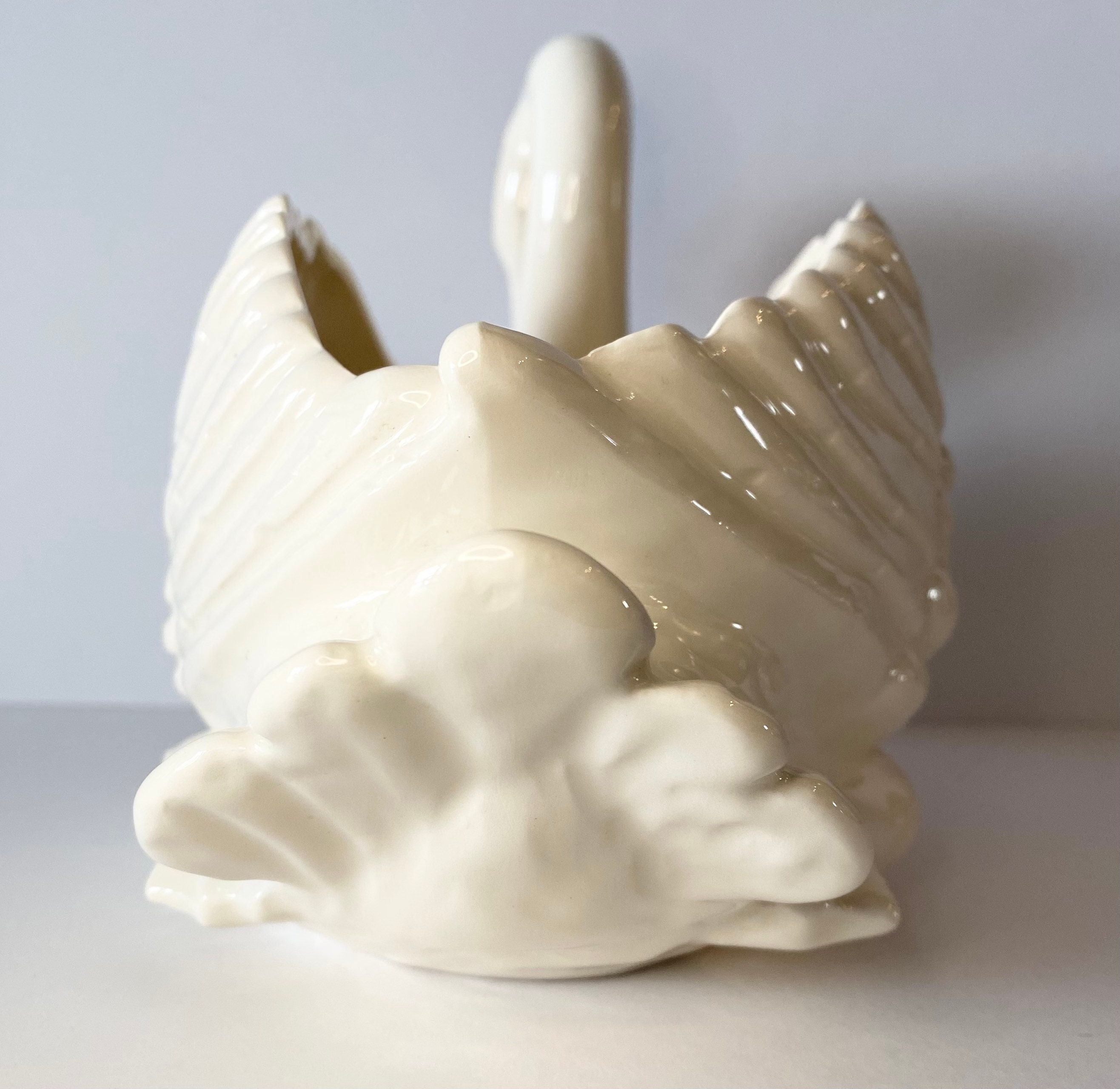Vintage Napco Ceramic White Swan Planter C5430 MCM 10 X 5 X - Etsy