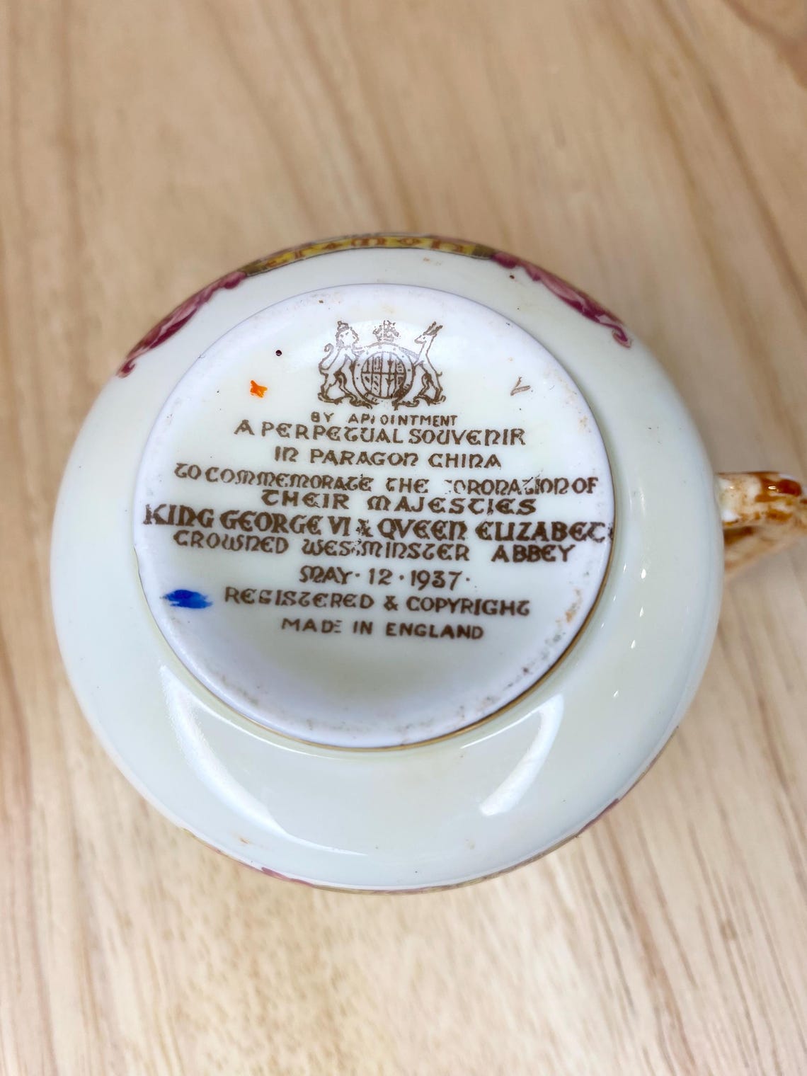 1937 Antique Teacup Commemorative Royalty Queen Elizabeth Fine China ...