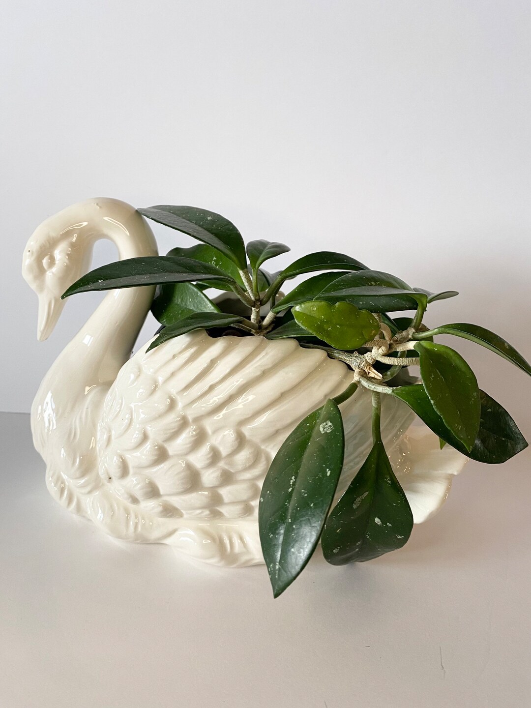 Vintage Napco Ceramic White Swan Planter C5430 MCM 10 X 5 X - Etsy