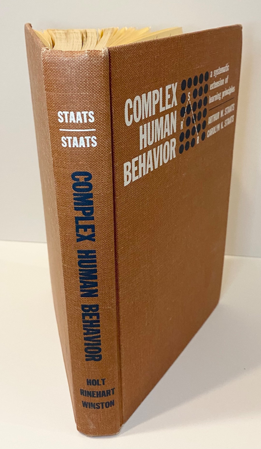 Vintage Book 1968 Complex Human Behavior Arthur Staats Antique ...