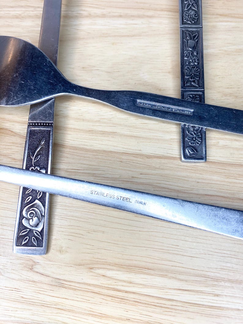 Vintage Cutlery Serving Large Fork Spoon Queen Anne Northland Japan ...