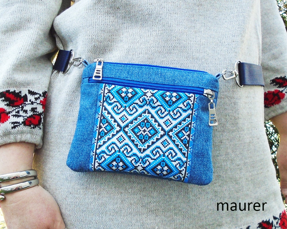 Women's Hip Belly Bag Blue Denim Belt Bag Ethnic Bag - Etsy