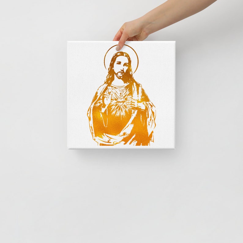 Sacred Heart of Jesus Divine Mercy Color Canvas Artwork - Etsy