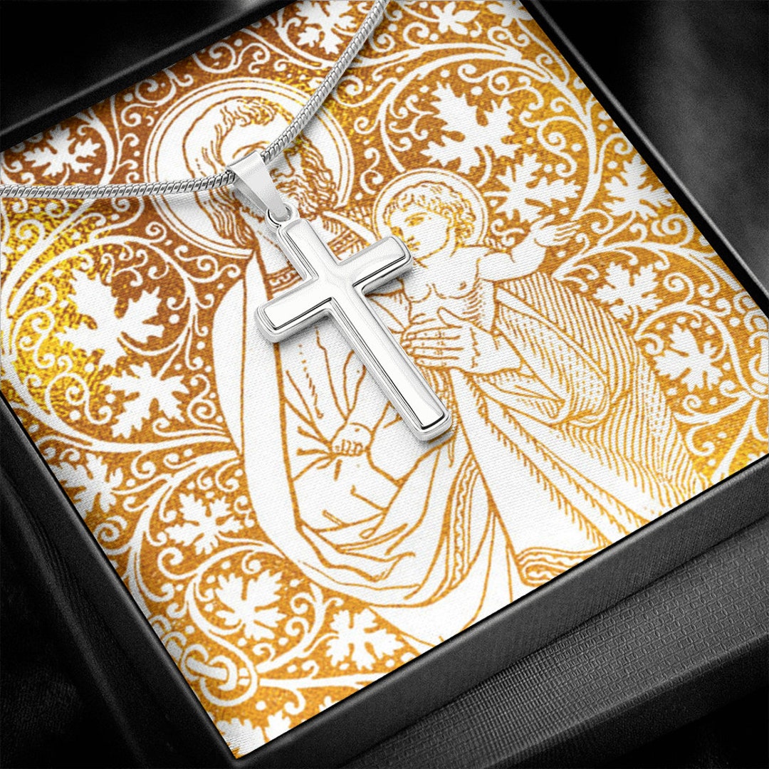 Cross Necklace Jewelry With Saint Joseph, Patron of the Universal ...