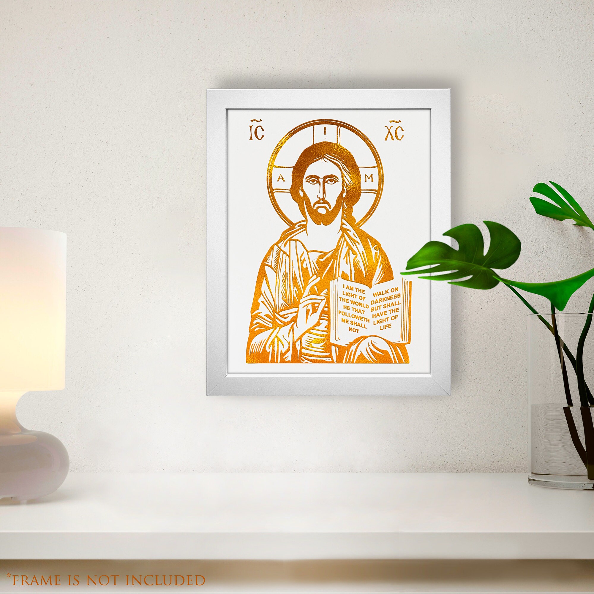 Jesus Christ the Teacher Icon 8x10 in Handmade Gold Foil Art - Etsy UK