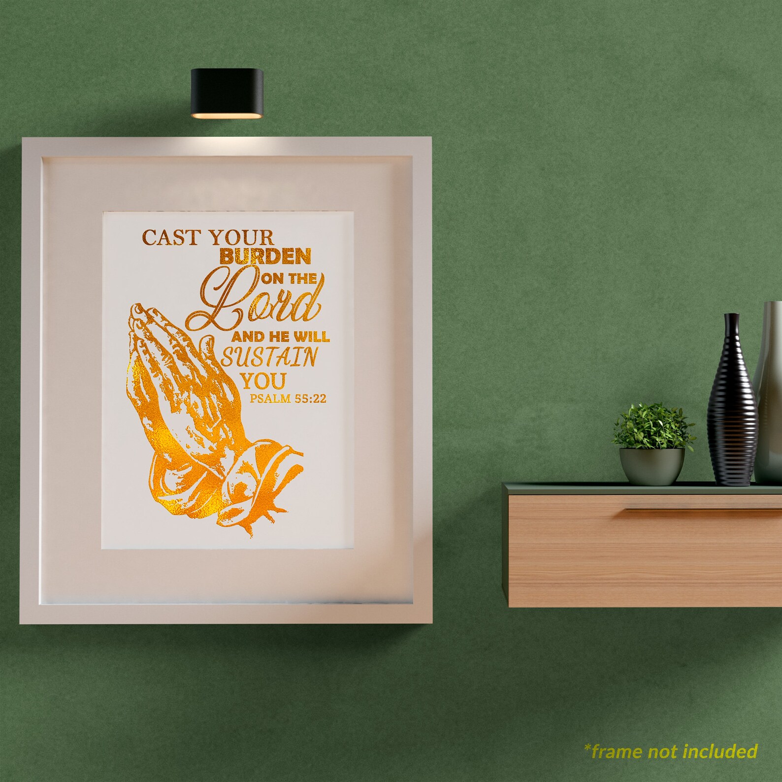 Cast your burden on the LORD Psalm 55:22 8x10 in Handmade | Etsy