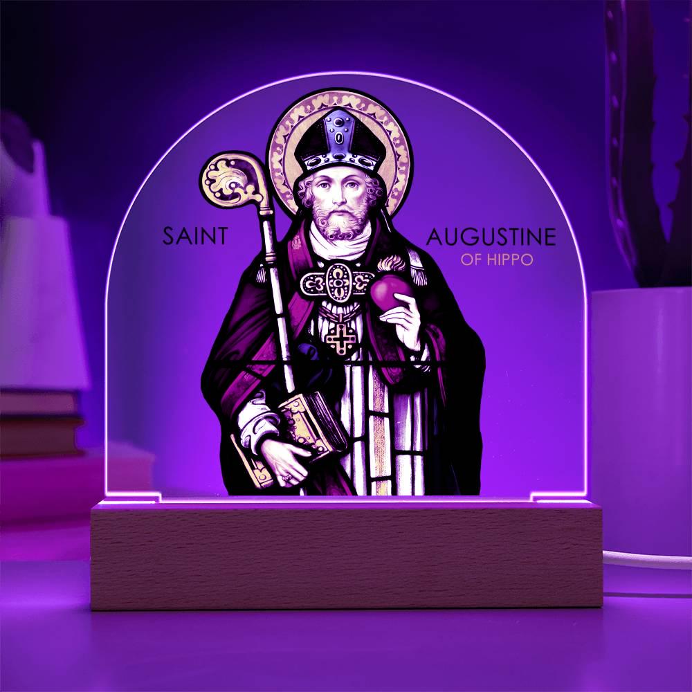 Saint Augustine of Hippo - Clear Acrylic Dome Plaque - Traditional ...