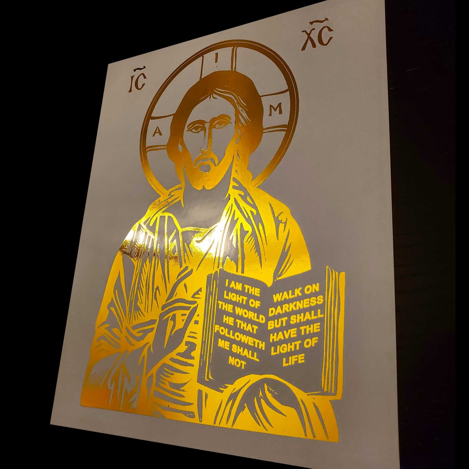 Jesus Christ the Teacher Icon 8x10 in Handmade Gold Foil Art | Etsy