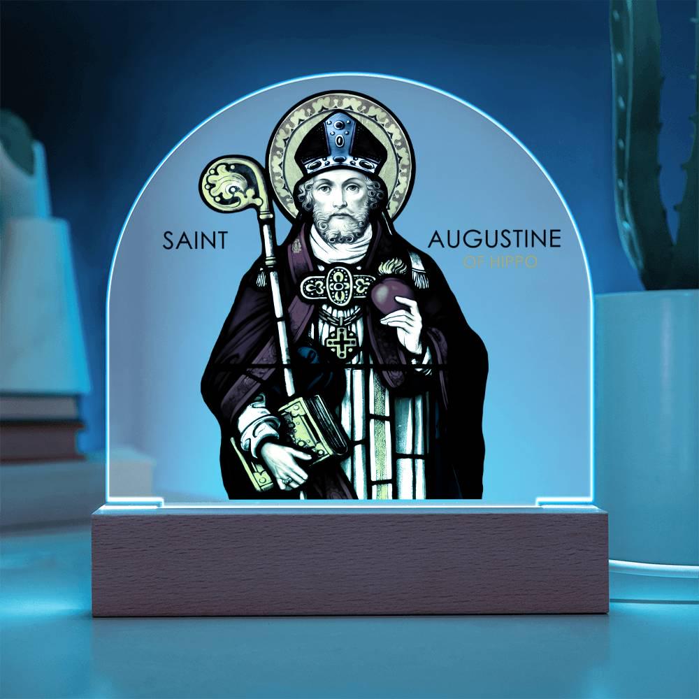 Saint Augustine of Hippo - Clear Acrylic Dome Plaque - Traditional ...