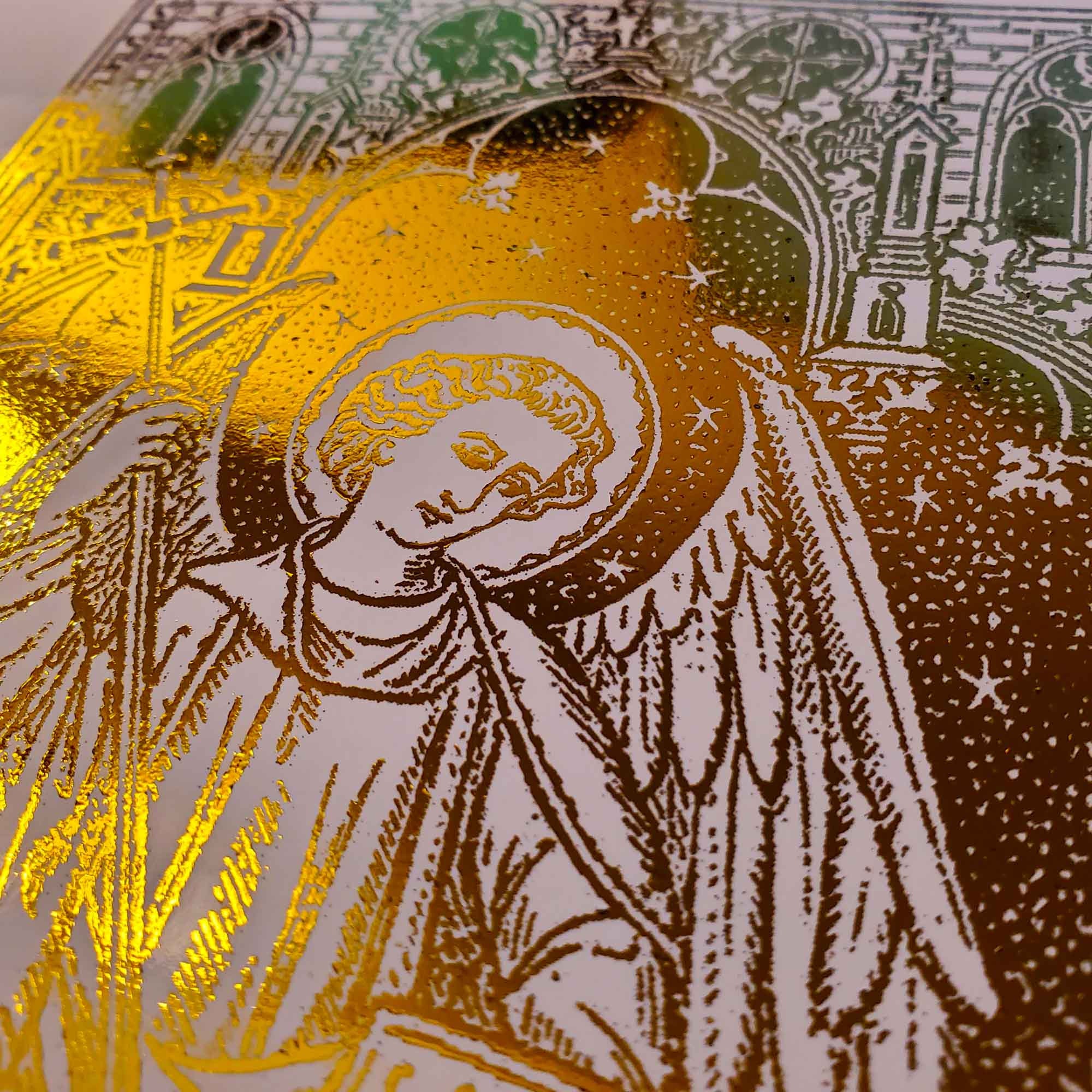 Saint Michael the Archangel Real Gold Foil 8x10 in Print | Etsy
