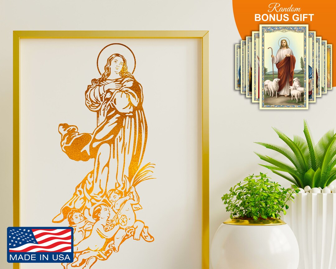 Assumption of Mary, Mary Mother of God, Queen of Heaven, 8x10in ...