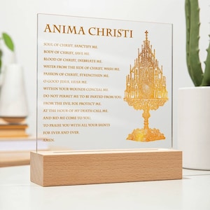 Anima Christi Prayer Eucharist Ostensorium Monstrance - Acrylic Plaque ...