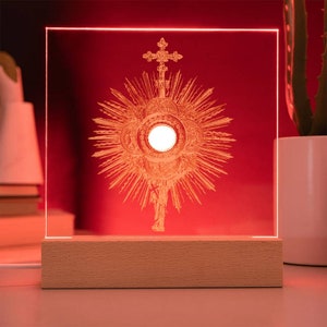 Holy Eucharist Blessed Sacrament Art Mini Monstrance Traditional Roman ...