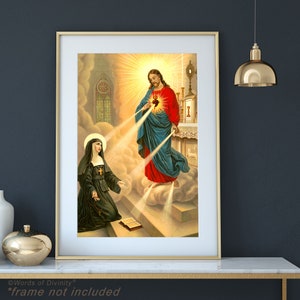St Margaret Mary Alacoque - Canvas Print - USA Made, Sacred Heart of ...