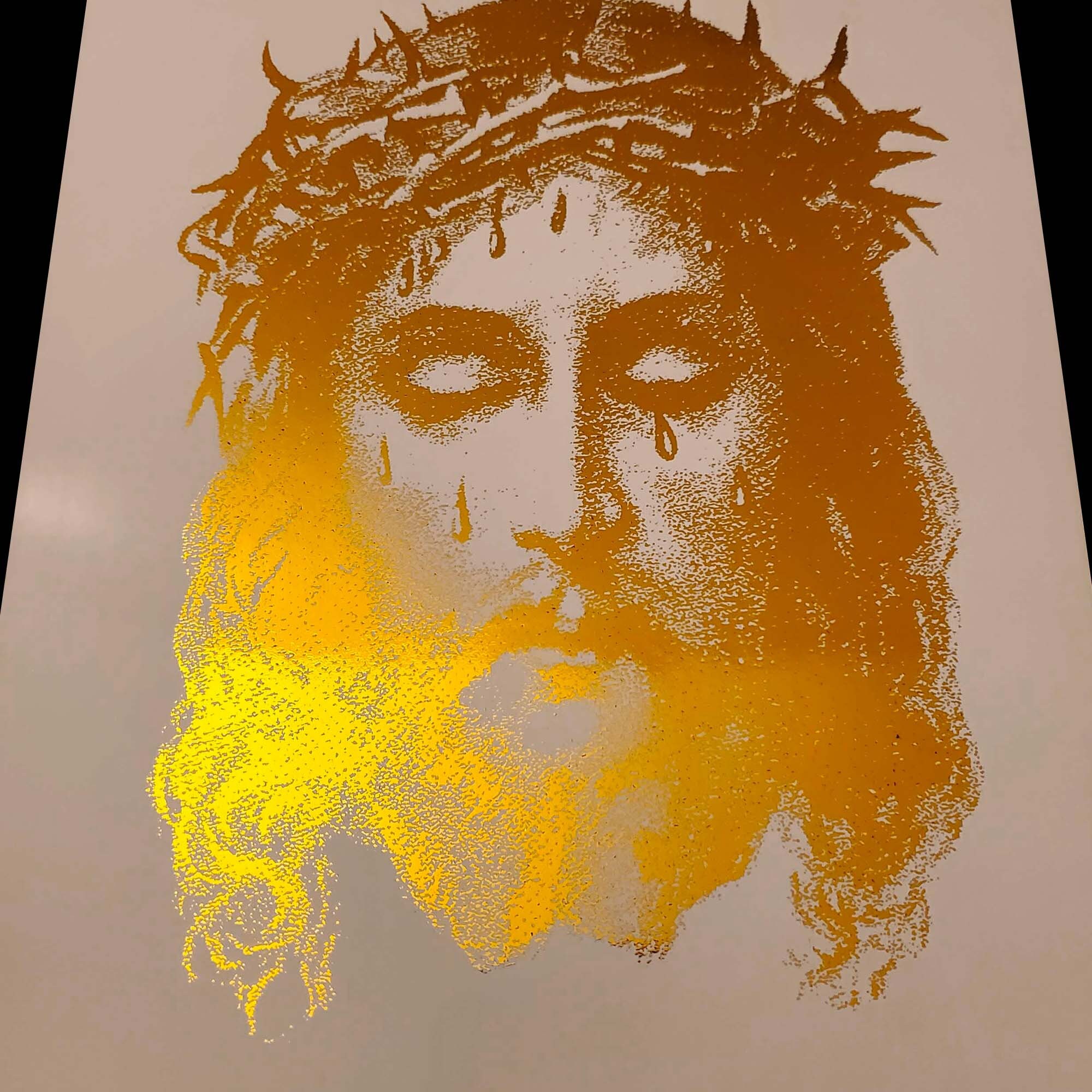 Holy Face Of Jesus Real Gold Foil 8x10 Art Print Religious | Etsy
