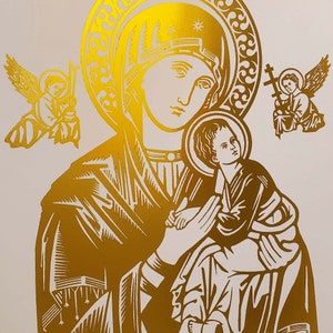 Our Lady of Perpetual Help - 8x10in Art Print, Mother of God With Child ...