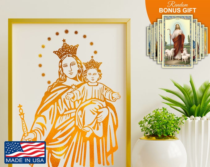 Mary Help of Christians Canvas, Marian Art, Mary Paintings - Etsy