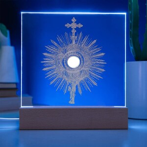 Holy Eucharist Blessed Sacrament Art Mini Monstrance Traditional Roman ...