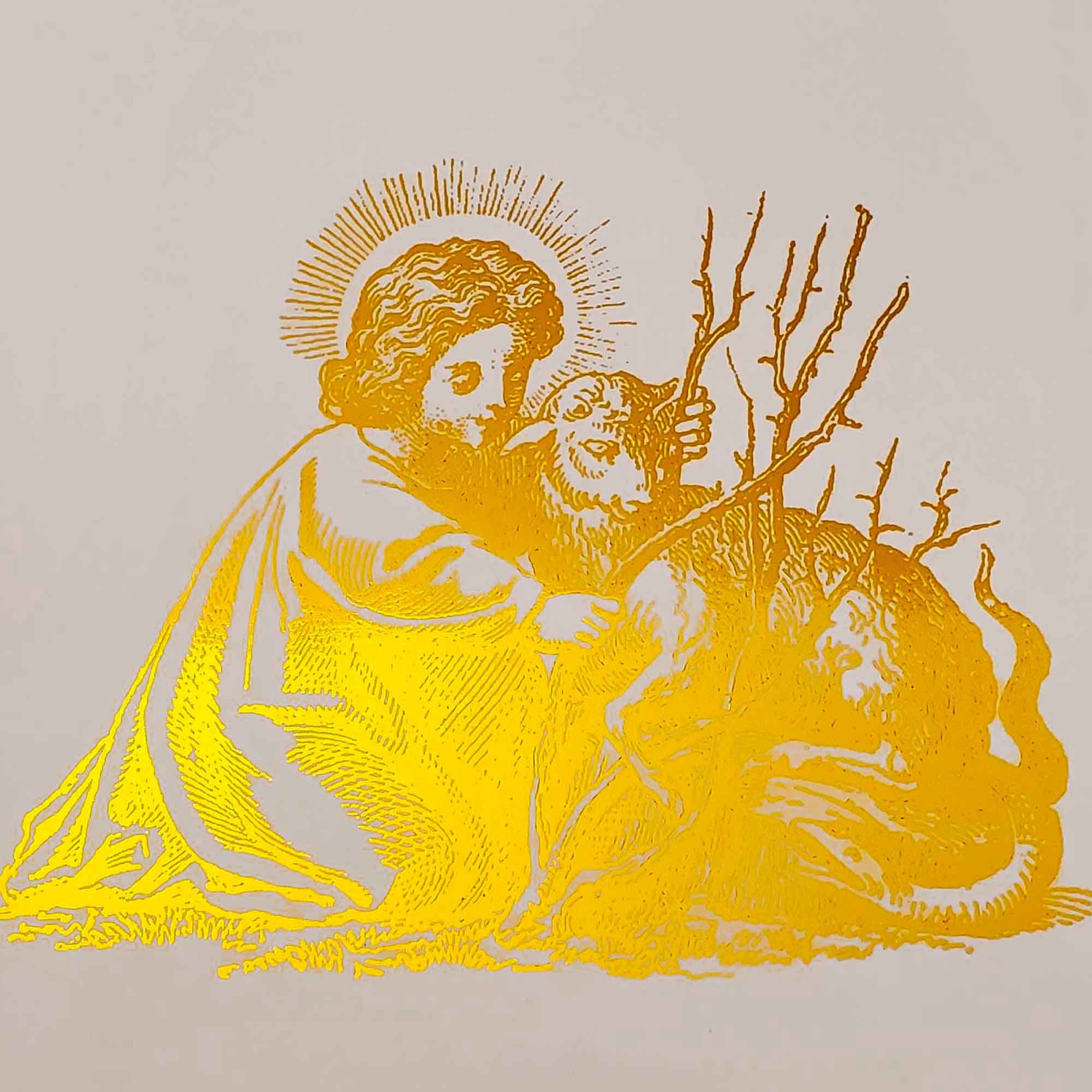 Jesus Lamb of God Real Gold Foil 8x10 in Art Print | Etsy