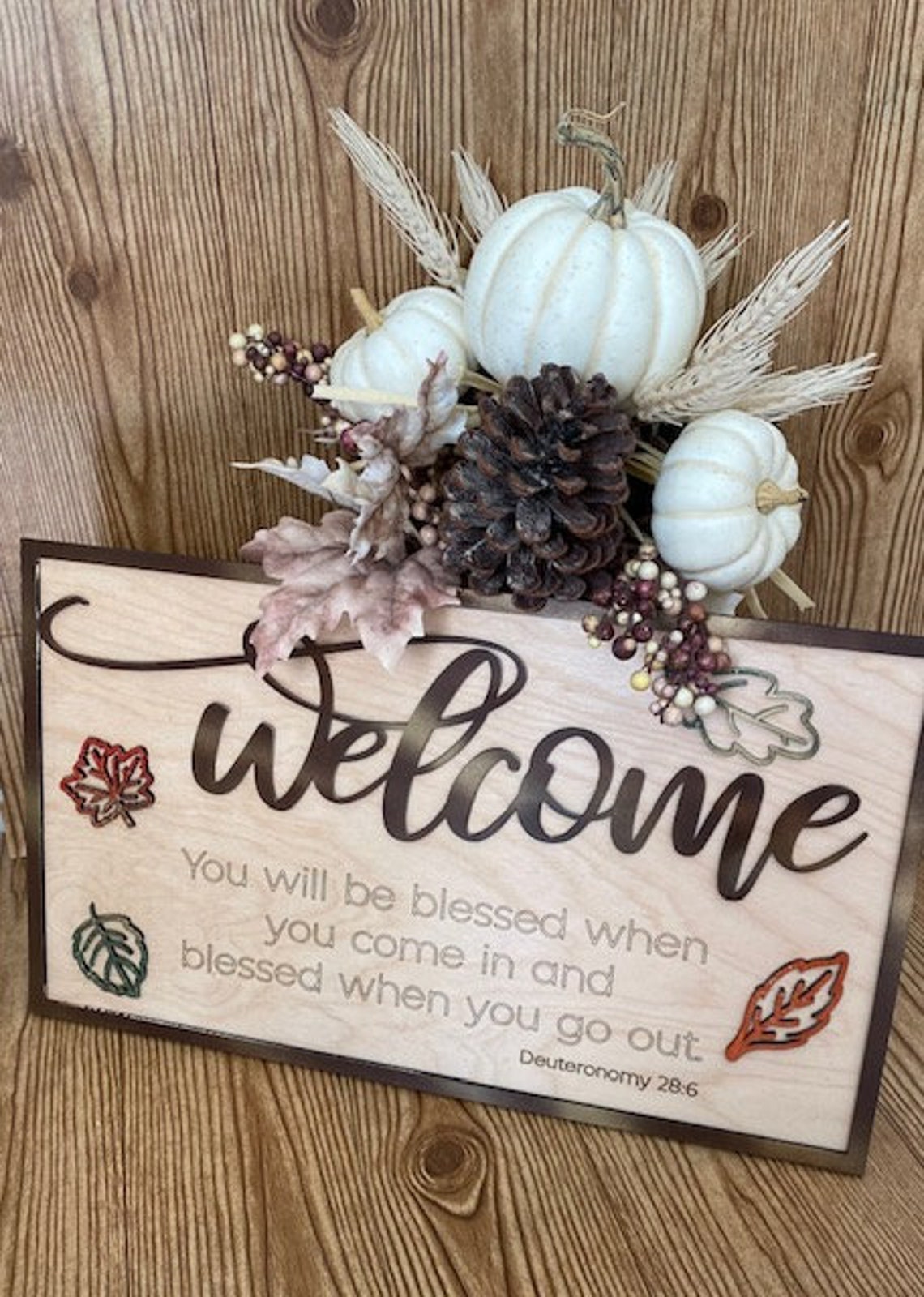 Welcome Laser Ready SVG Blessed When You Go in and Blessed | Etsy