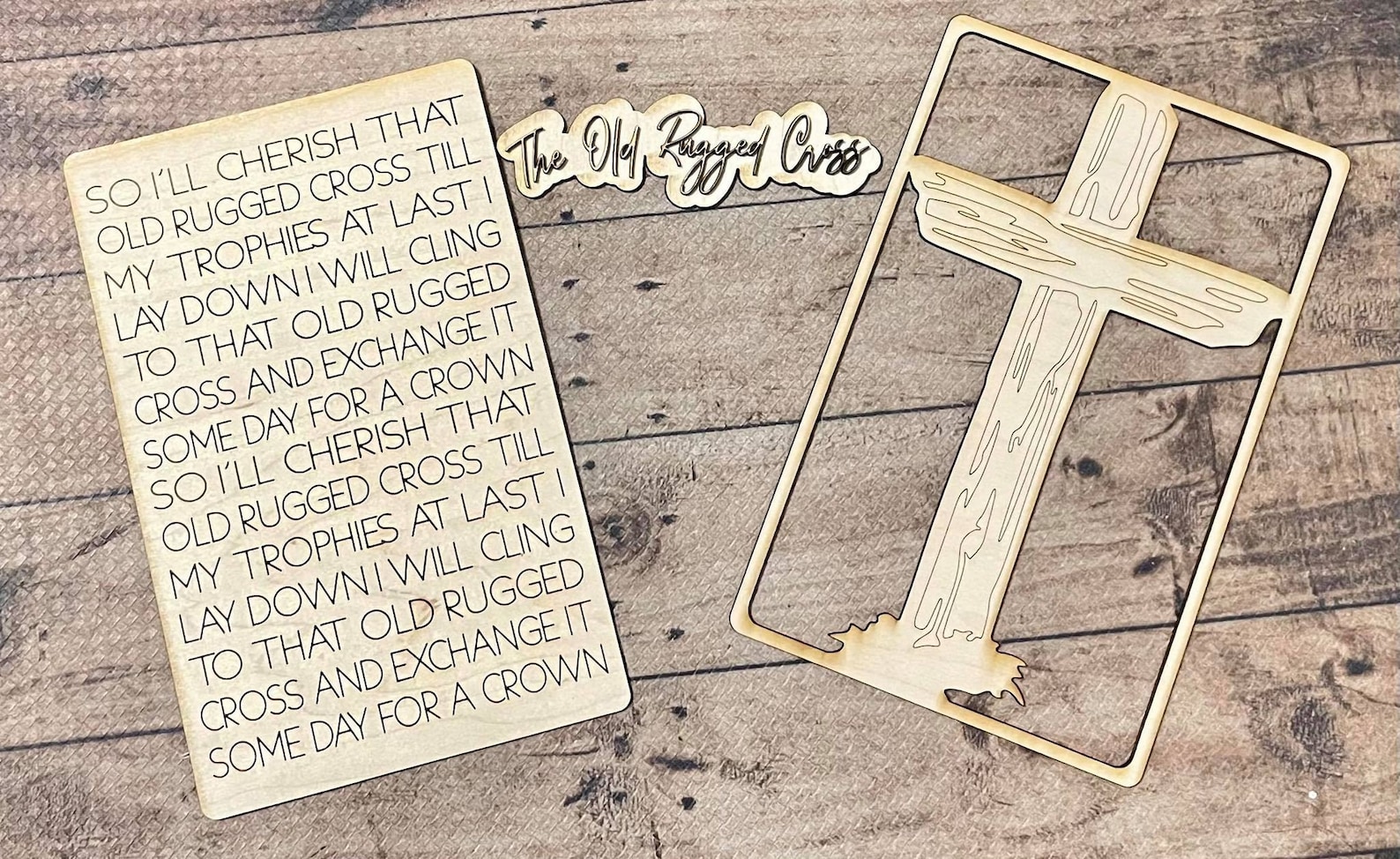 Old Rugged Cross DIGITAL File SVG Laser Glowforge Ready Inspirational ...