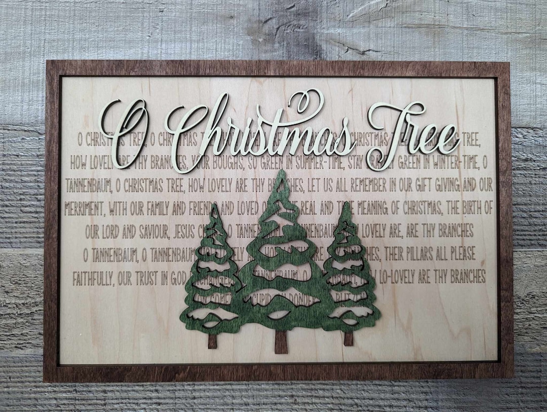 O Christmas Tree Laser Ready SVG File Carol Holiday Home Decor Holiday ...