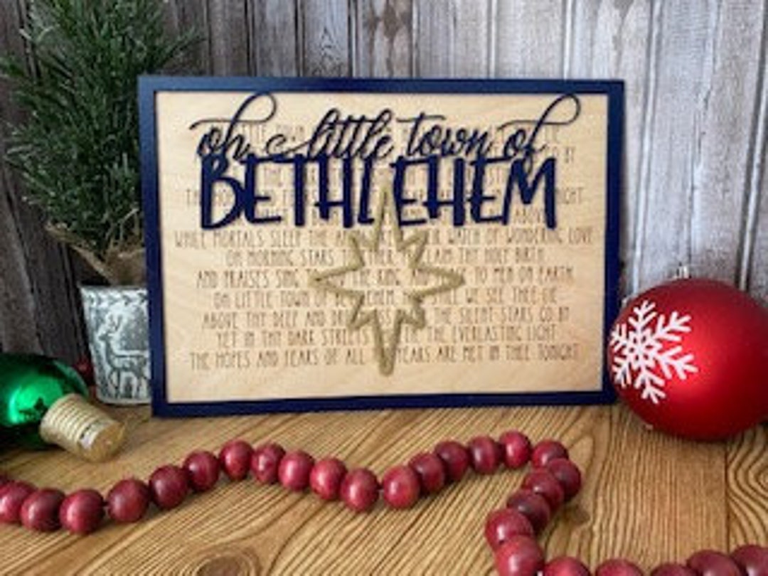 Oh Little Town of Bethlehem SVG Laser Ready File Oh Little Town of ...