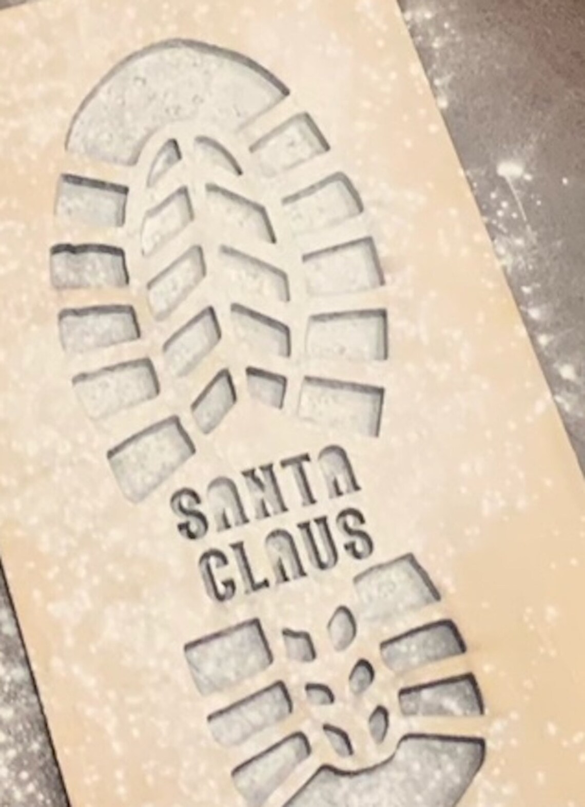 Santa Boot Print Stencil SVG File Holiday Spirit Magic of - Etsy