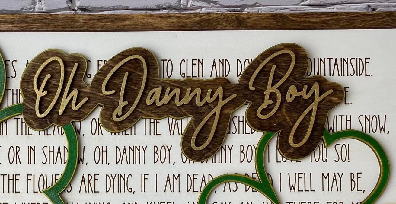 Oh Danny Boy Laser Ready SVG File Irish Song Festive and Fun - Etsy