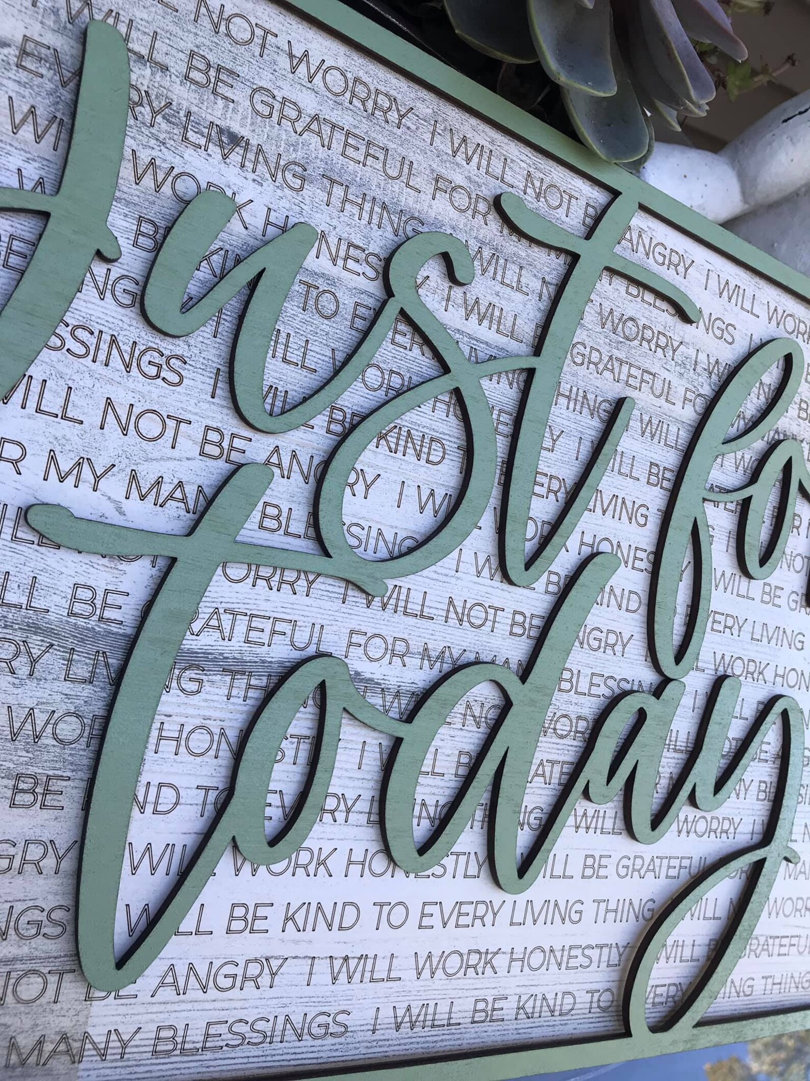 Just for Today SVG Laser Ready Glowforge File Reiki Signs - Etsy
