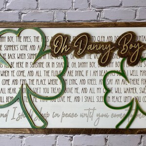 Oh Danny Boy Laser Ready SVG File Irish Song Festive and Fun - Etsy