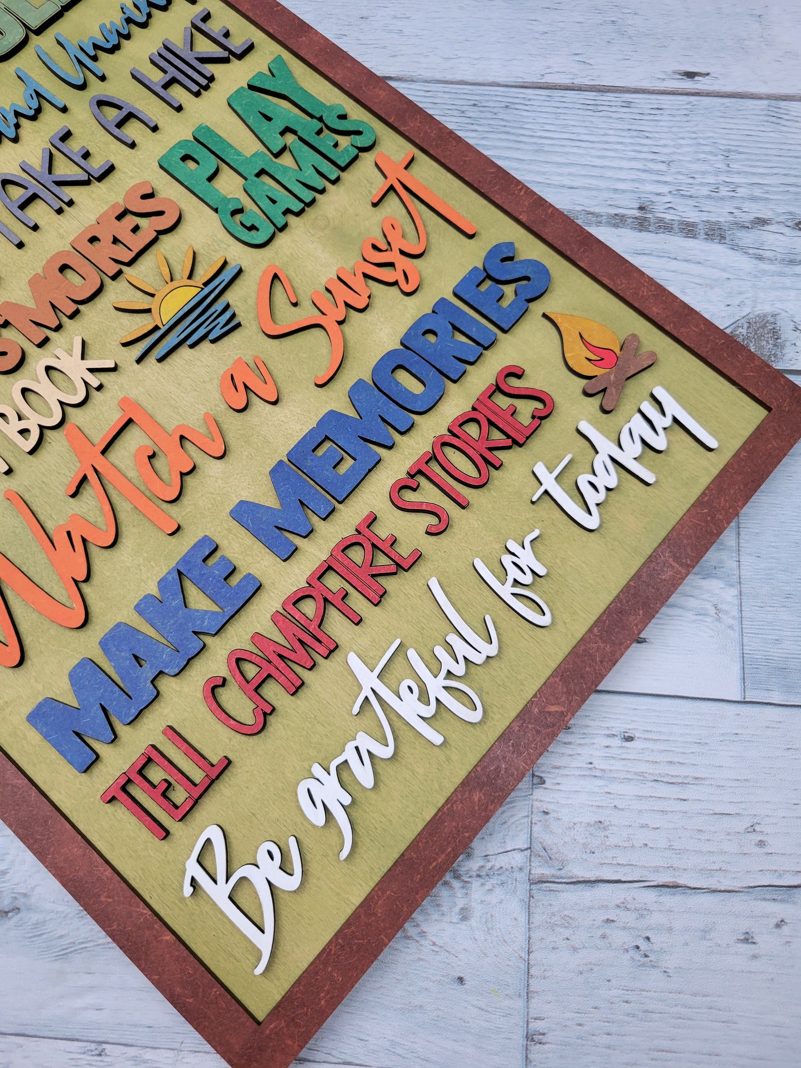 Camper Rules Laser Ready SVG File Camping Outdoors Word Art Sign Father ...