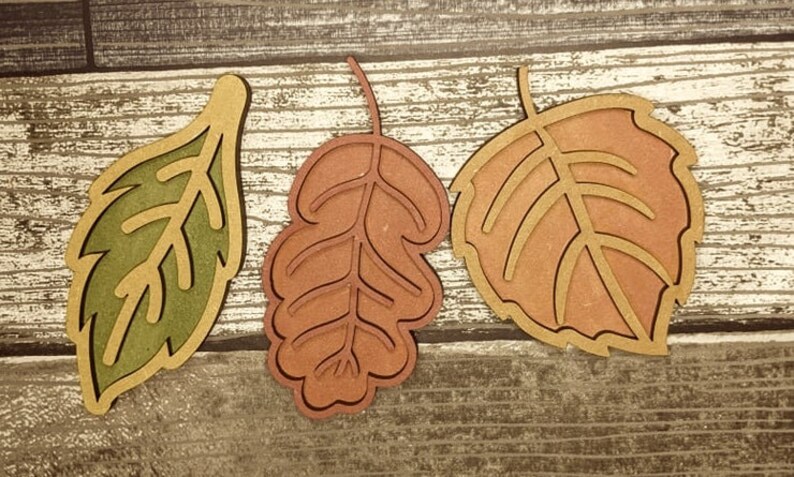 Layered Fall Leaves Laser Ready SVG Glowforge Autumn Halloween - Etsy