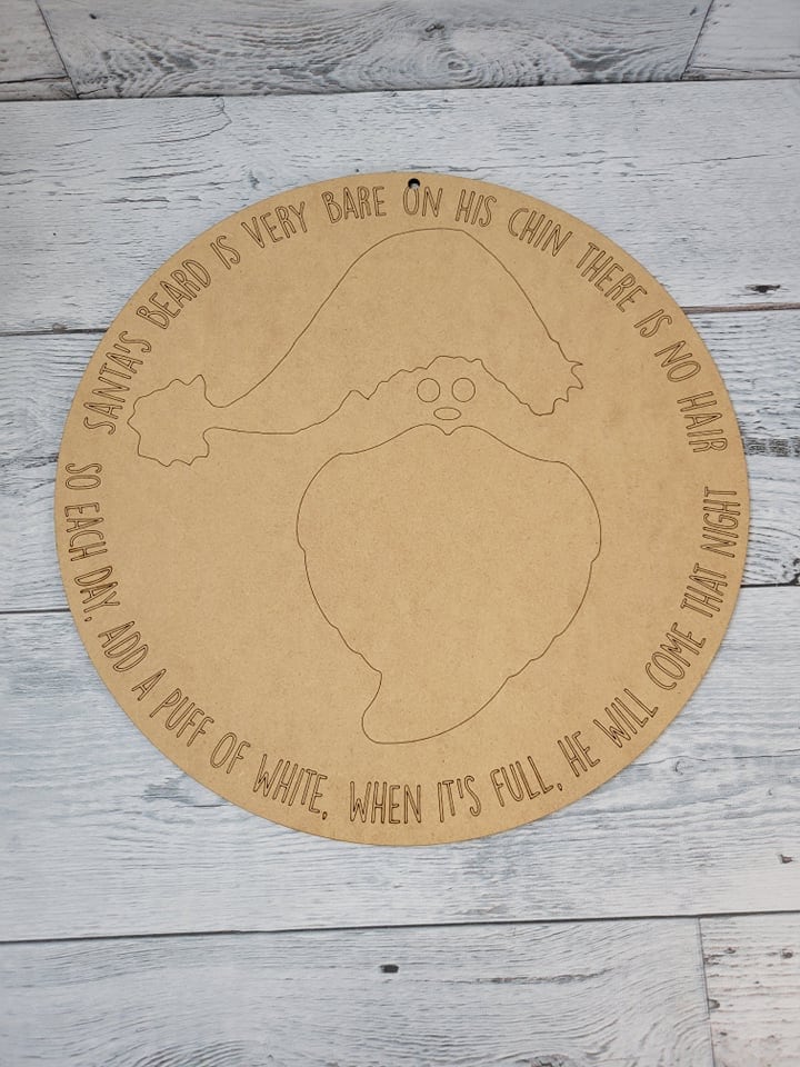 Santa's Beard Advent Calendar SVG File Holiday Spirit - Etsy