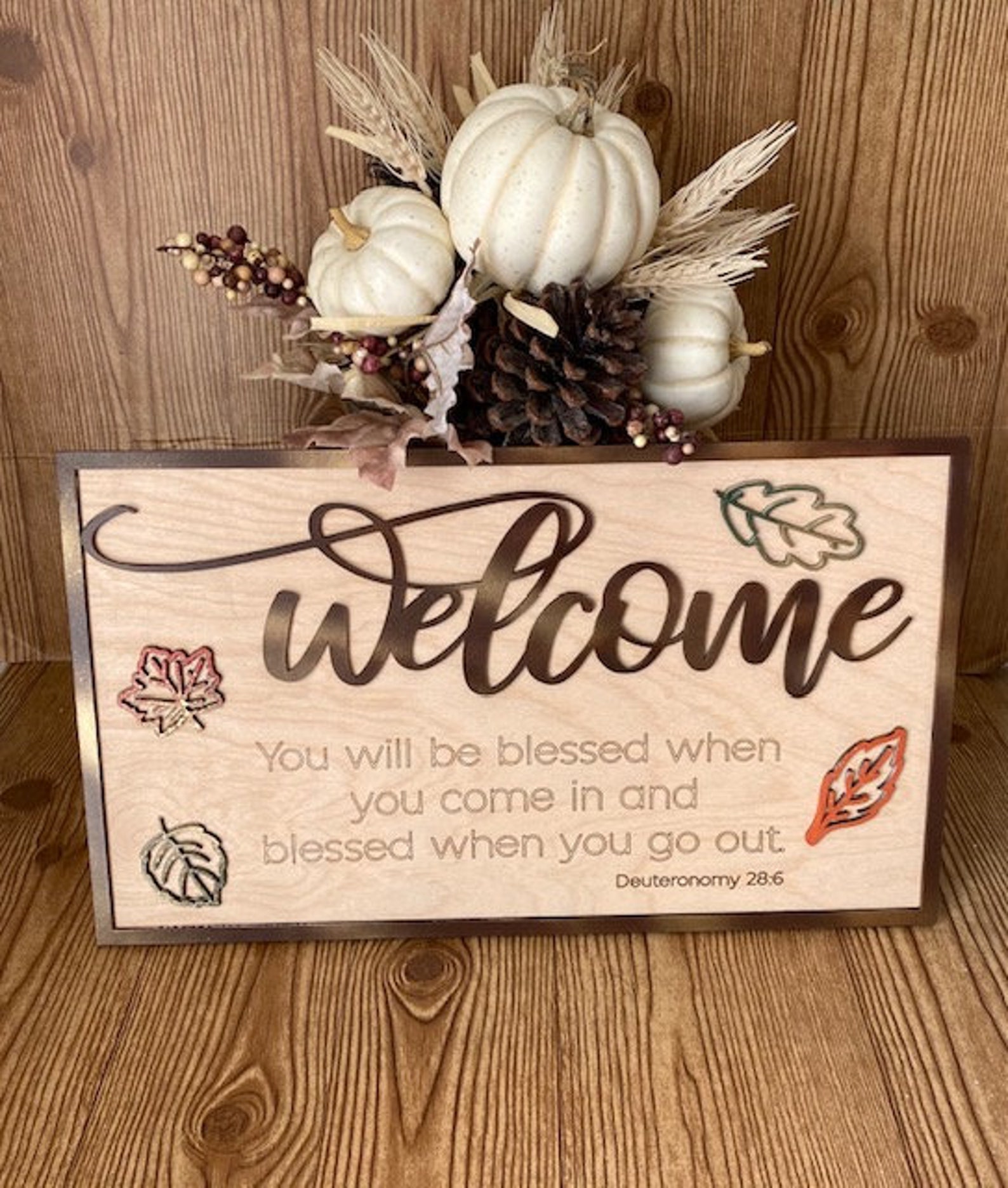 Welcome Laser Ready SVG Blessed When You Go in and Blessed When You Go ...