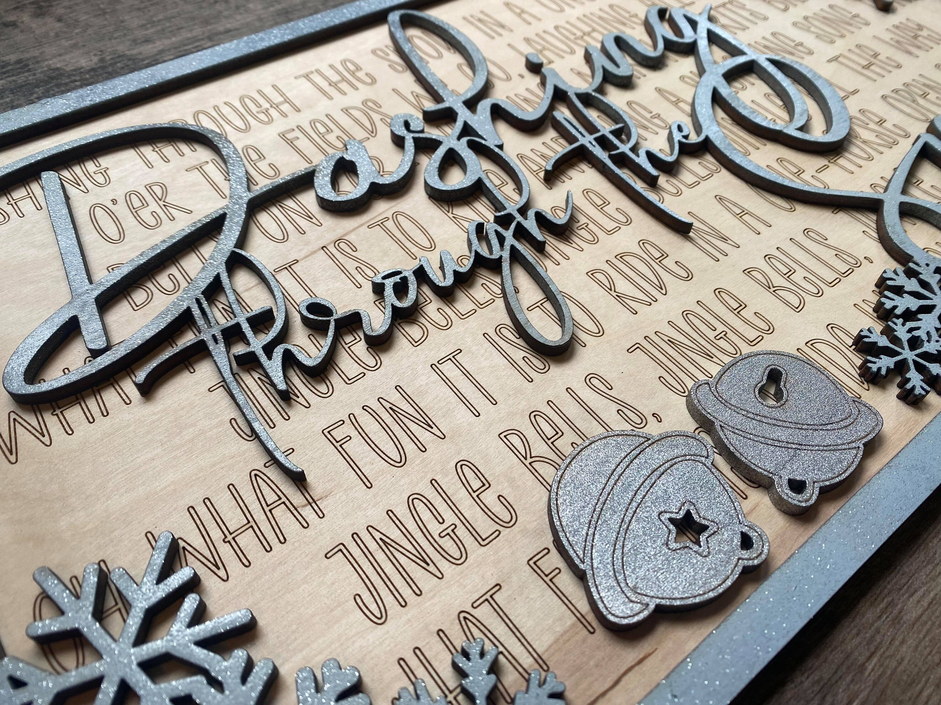 Jingle Bells Dashing Through the Snow SVG Laser Ready - Etsy