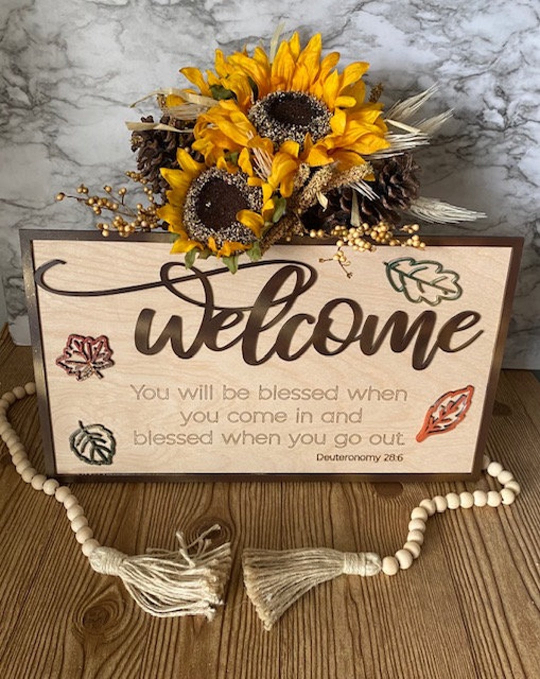 Welcome Laser Ready SVG Blessed When You Go in and Blessed When You Go ...