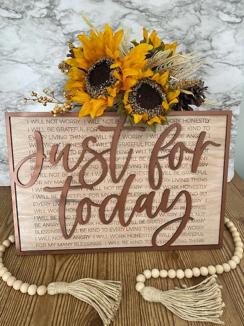Just for Today SVG Laser Ready Glowforge File Reiki Signs - Etsy