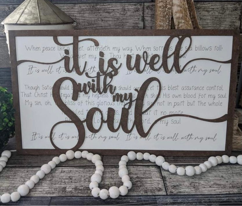 It is Well With My Soul Song Hymn SVG Laser Ready File - Etsy