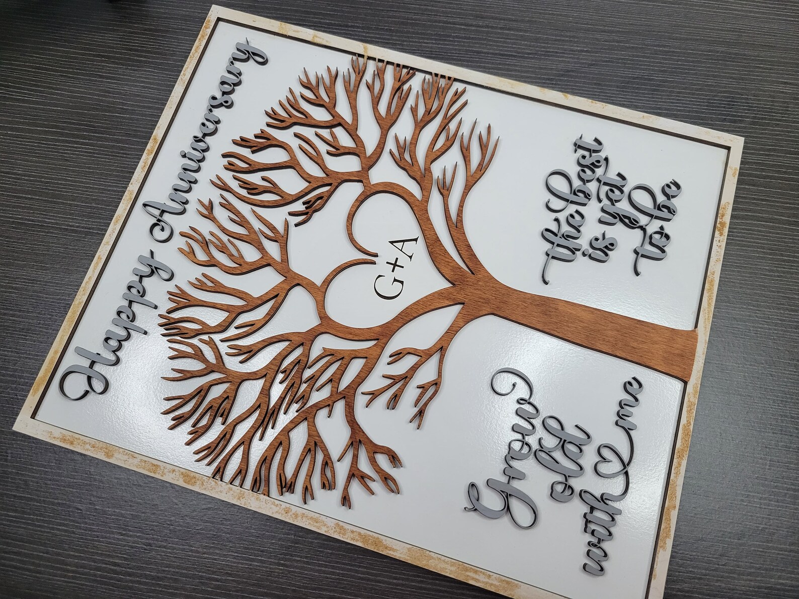 Grow Old With Me the Best is yet to Be Anniversary Tree SVG Laser File ...