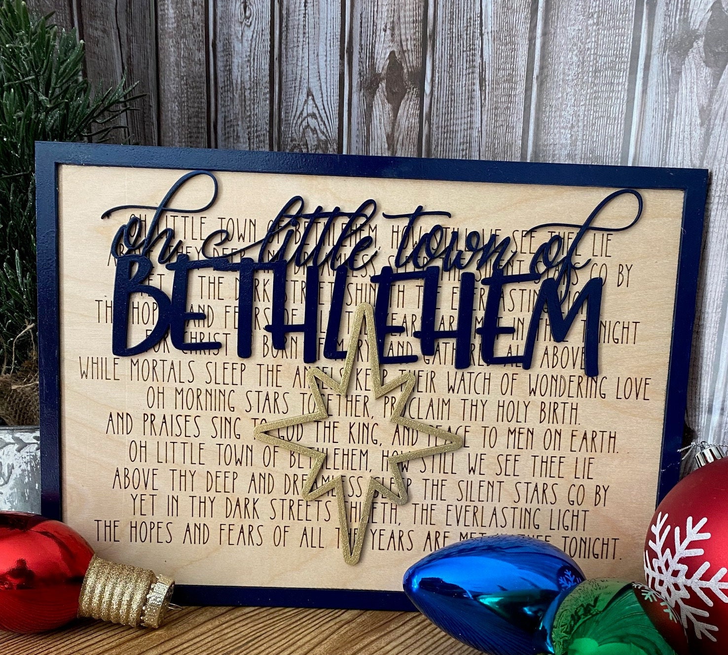 Oh Little Town of Bethlehem SVG Laser Ready File Oh Little - Etsy