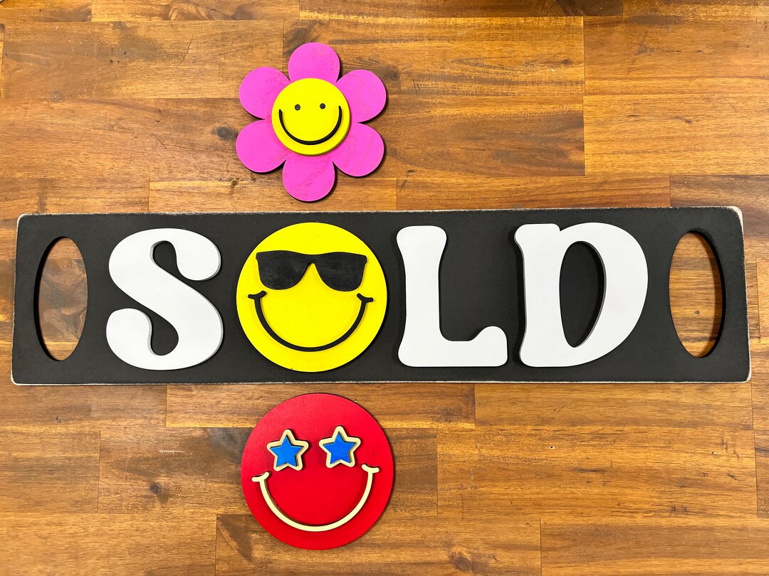 Interchangeable SOLD Sign for Realtor Laser Ready SVG File Two Sizes ...