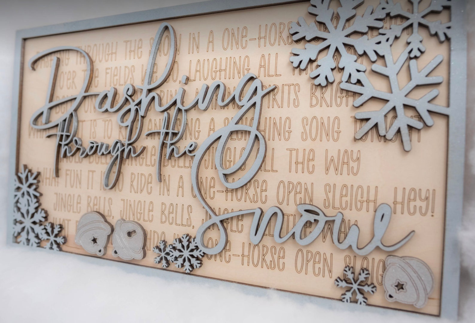 Jingle Bells Dashing Through the Snow SVG Laser Ready Christmas Carol ...