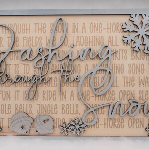 Jingle Bells Dashing Through the Snow SVG Laser Ready Christmas Carol ...