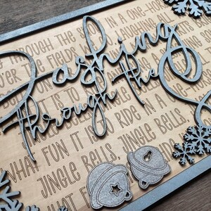 Jingle Bells Dashing Through the Snow SVG Laser Ready Christmas Carol ...