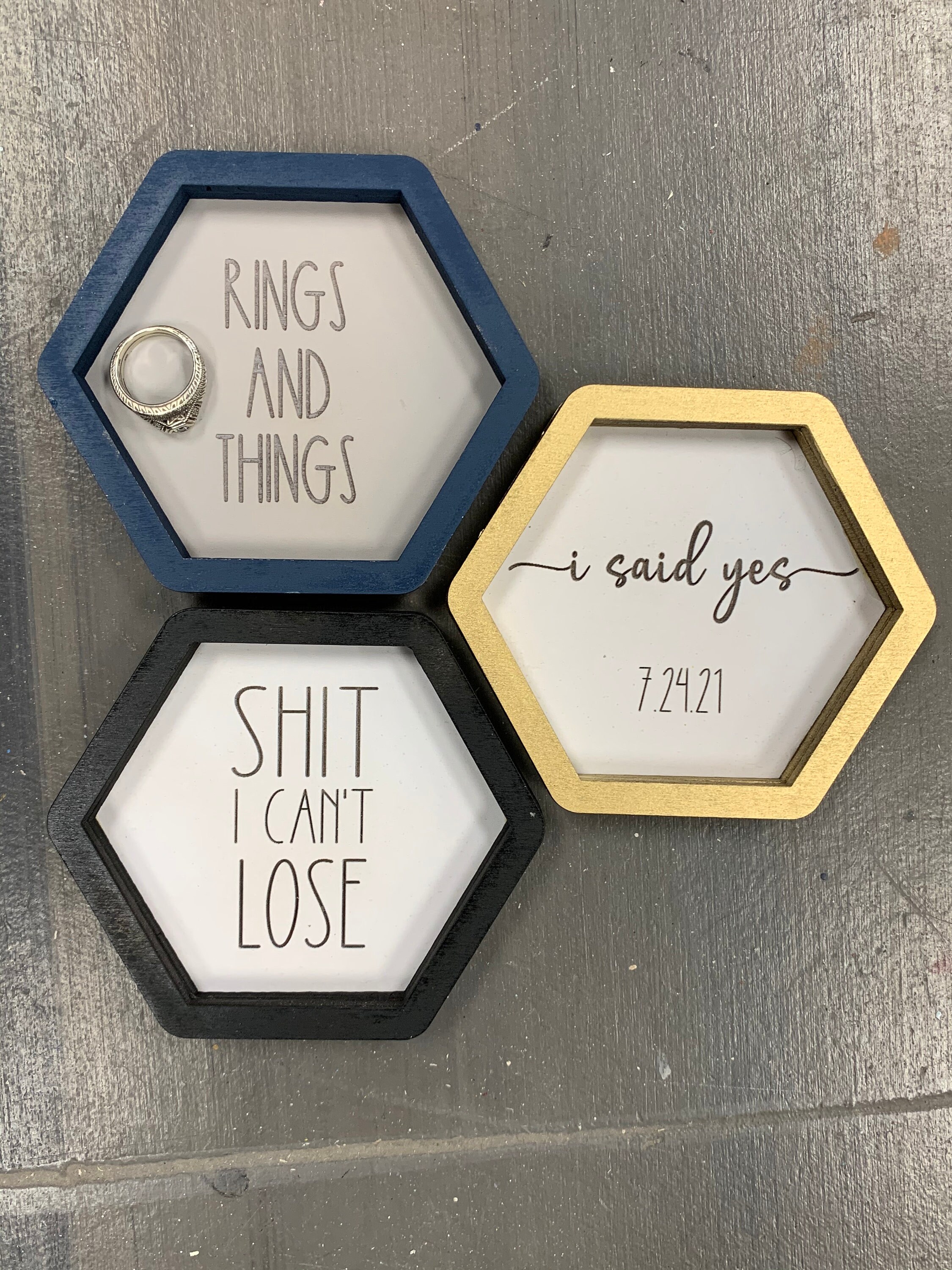 Trinket Dish Mini Sign SVG Digital File GLOWFORGE Ready Laser - Etsy