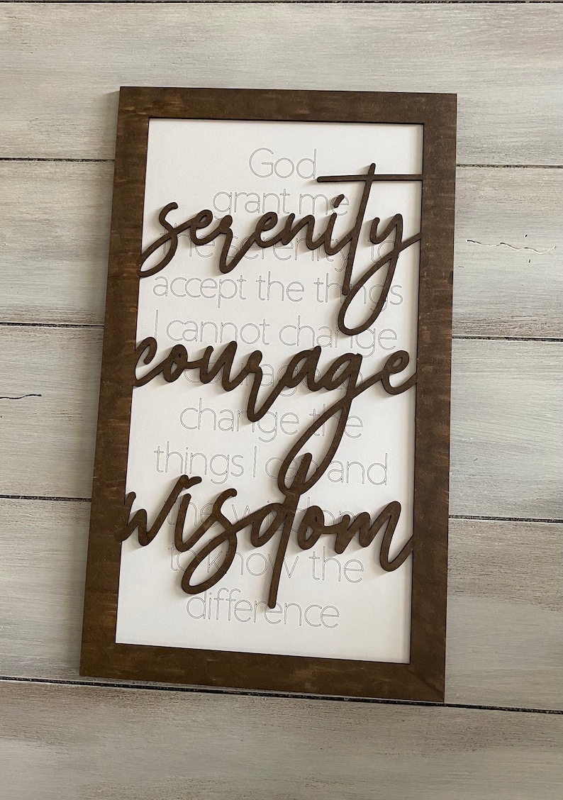 Serenity Prayer SVG Laser Ready Glowforge God Grant Me the - Etsy