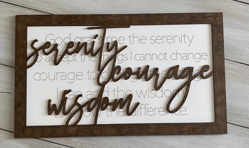 Serenity Prayer SVG Laser Ready Glowforge God Grant Me the Serenity AA ...