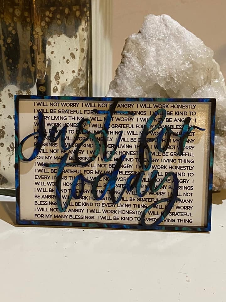 Just for Today SVG Laser Ready Glowforge File Reiki Signs - Etsy